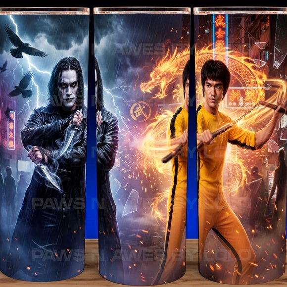 Dining | Bruce Lee And Brandon Lee The Crow And The Dragon Cup Mug ...